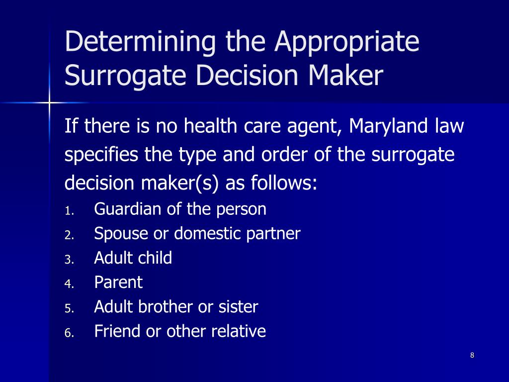 PPT - Maryland’s Health Care Decisions Act PowerPoint Presentation ...