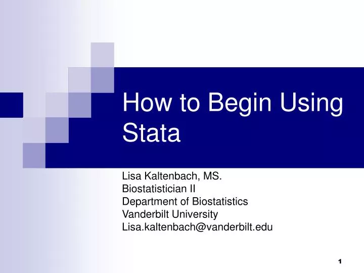 PPT - How to Begin Using Stata PowerPoint Presentation, free download ...
