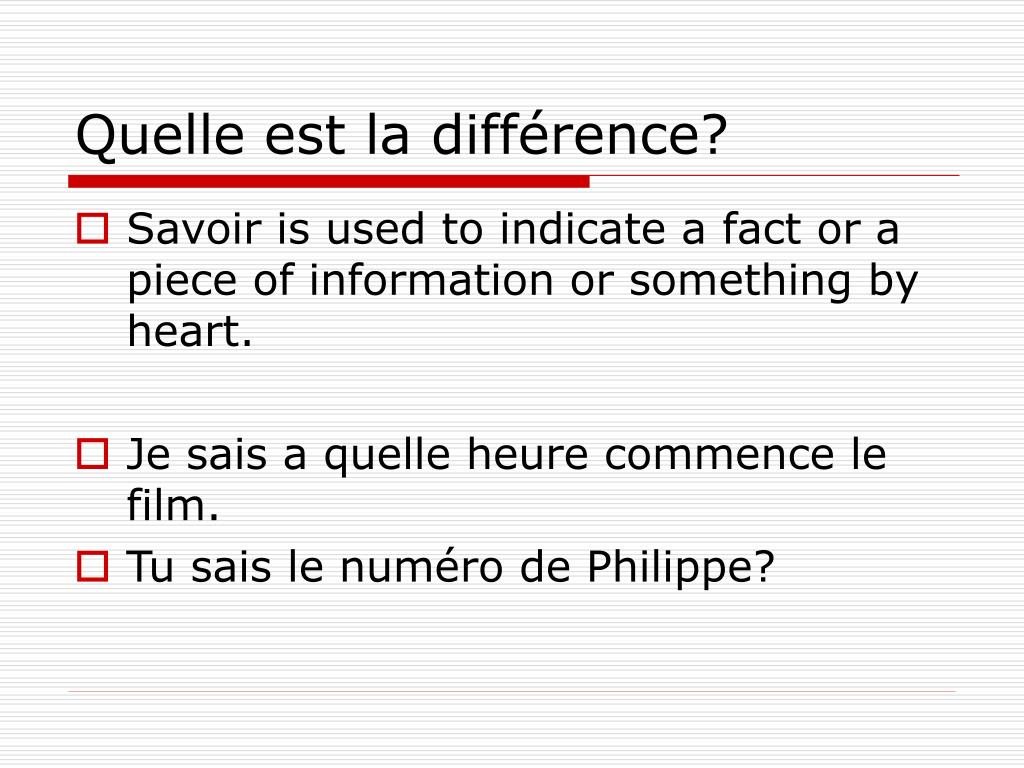 PPT - Les verbes savoir et connaître PowerPoint Presentation, free ...