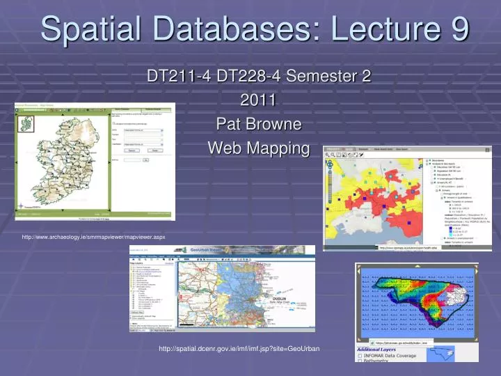 Ppt Spatial Databases Lecture 9 Powerpoint Presentation Free Download Id1813577 