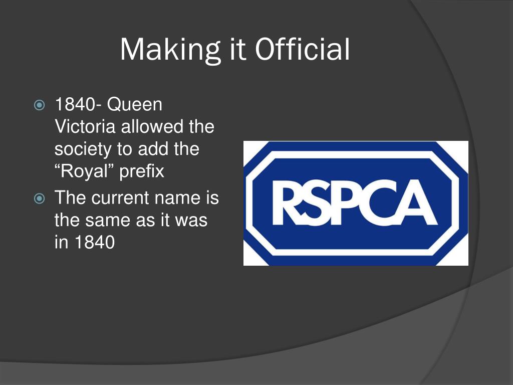 PPT - The Royal Society for the Prevention of Cruelty to Animals ...