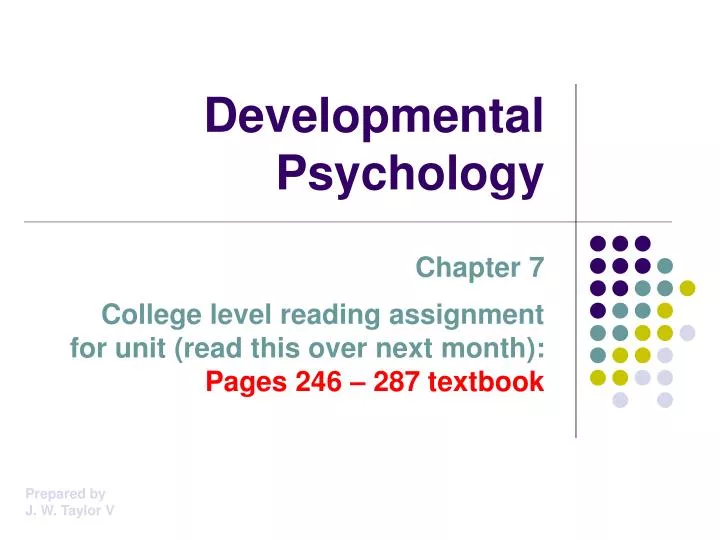 PPT - Developmental Psychology PowerPoint Presentation, free download ...