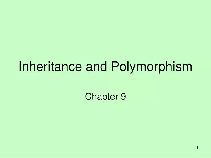 PPT - Inheritance and Polymorphism PowerPoint Presentation, free ...