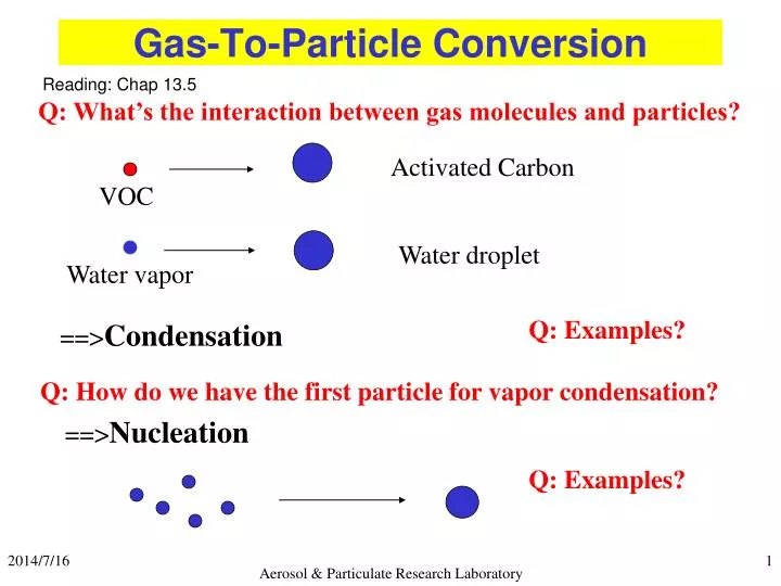 PPT - Gas-To-Particle Conversion PowerPoint Presentation, free download ...