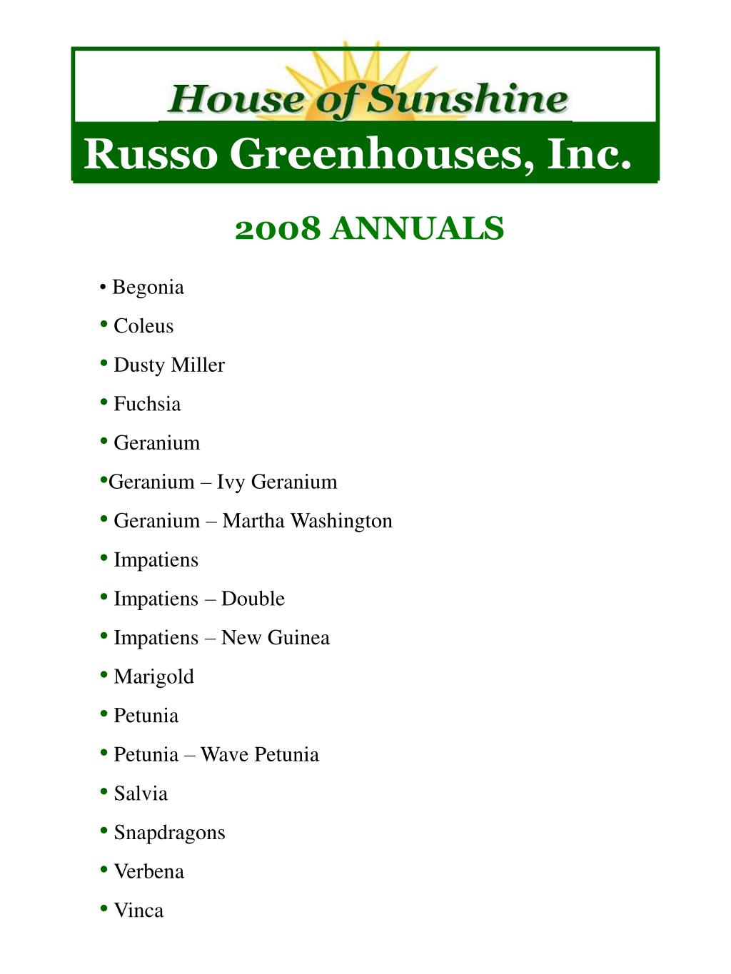 PPT - Russo Greenhouses, Inc. PowerPoint Presentation, free download ...