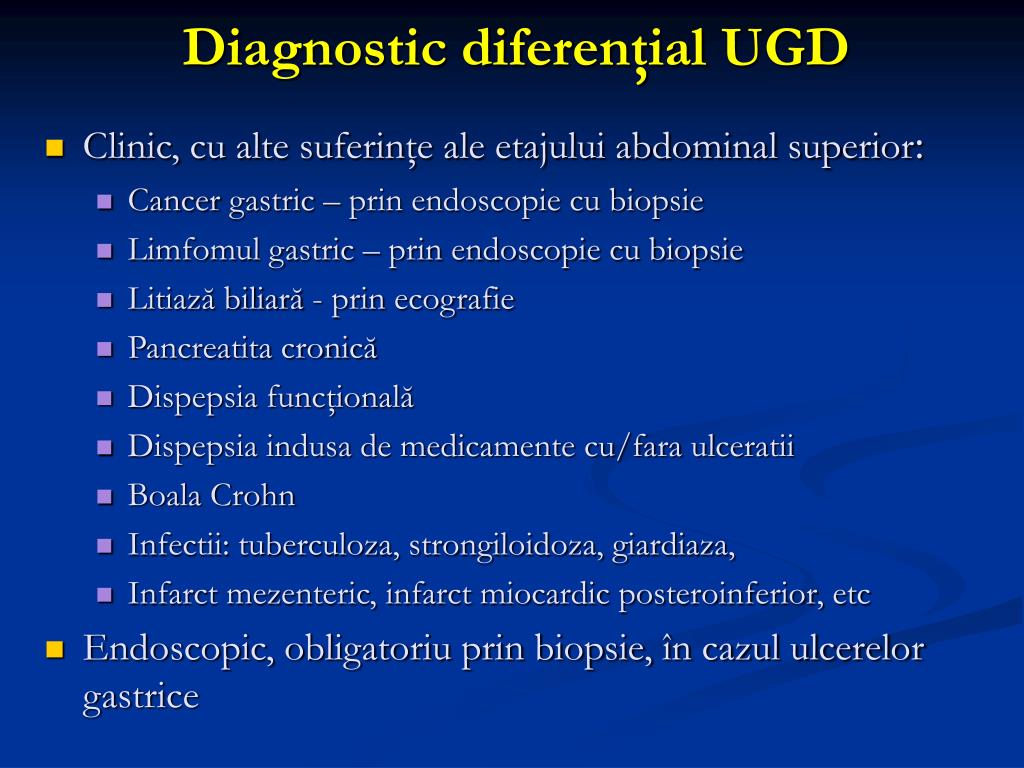 PPT - ULCERUL GASTR IC SI DUODENAL (UGD) PowerPoint Presentation, free ...