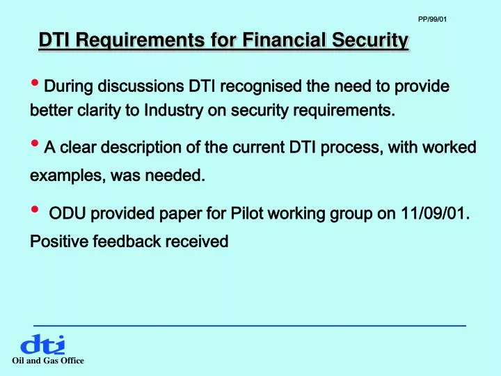 PPT - DTI Requirements for Financial Security PowerPoint Presentation ...