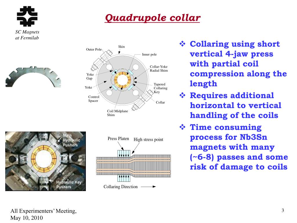 PPT - Advancements in Nb3Sn Magnet Development at Fermilab: Collaring ...