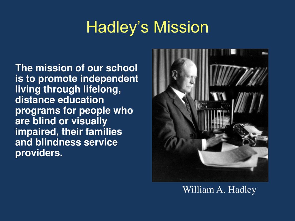 PPT - The Hadley School for the Blind: Everything You Always Wanted to ...