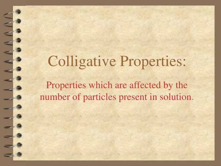 Ppt Colligative Properties Powerpoint Presentation Free Download