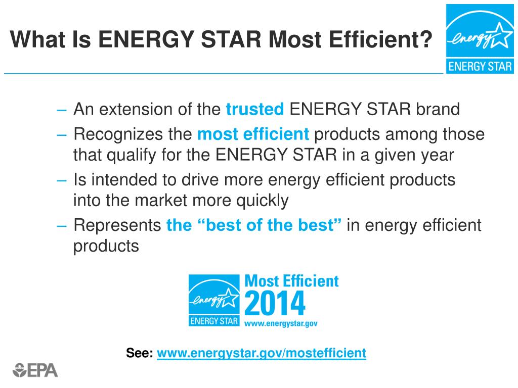 PPT - ENERGY STAR ® Mos t Efficient Appliance Sales Associate Training ...