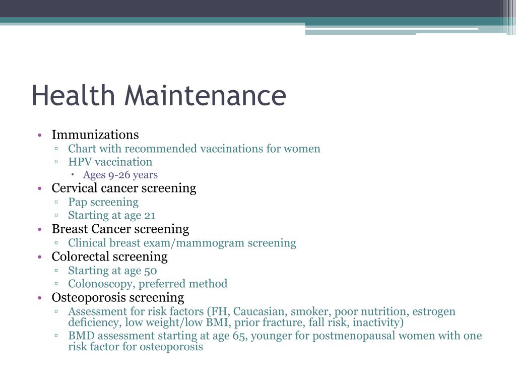 PPT - The Woman’s Health History PowerPoint Presentation, free download ...