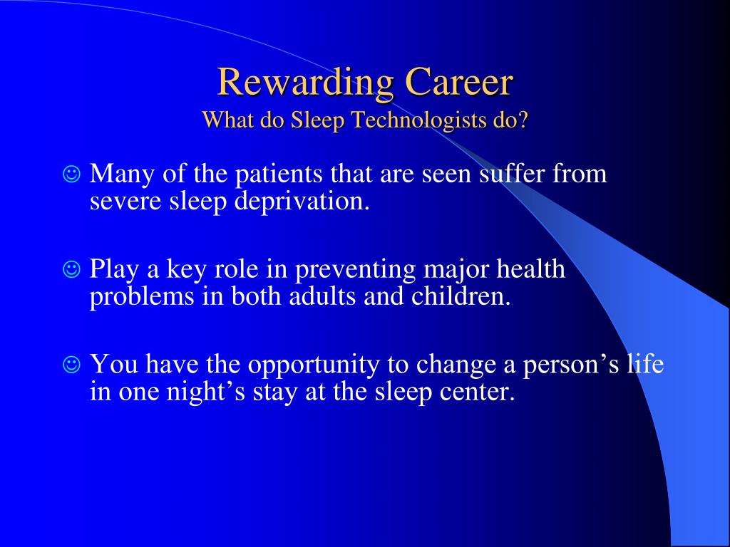 PPT - Sleep Technologists Health Care Professionals PowerPoint ...