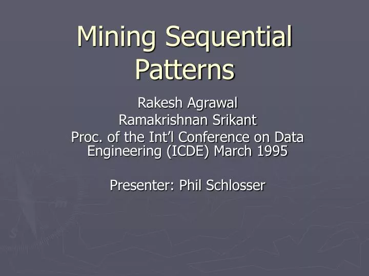Ppt Mining Sequential Patterns Powerpoint Presentation Free Download Id 1816417