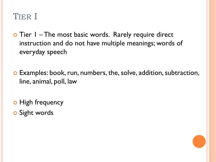 PPT - Vocabulary Tiers PowerPoint Presentation - ID:1816574
