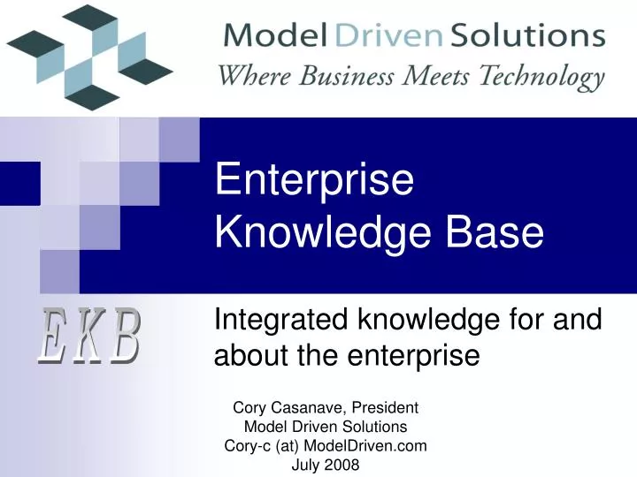 PPT - Enterprise Knowledge Base PowerPoint Presentation, free download ...