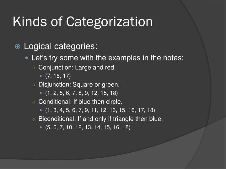 PPT - Categorization PowerPoint Presentation - ID:1816779