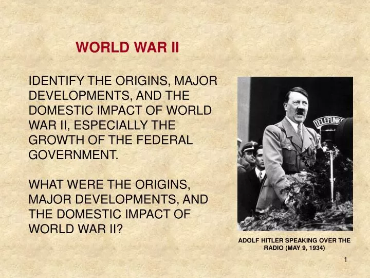 PPT - ADOLF HITLER SPEAKING OVER THE RADIO (MAY 9, 1934) PowerPoint ...