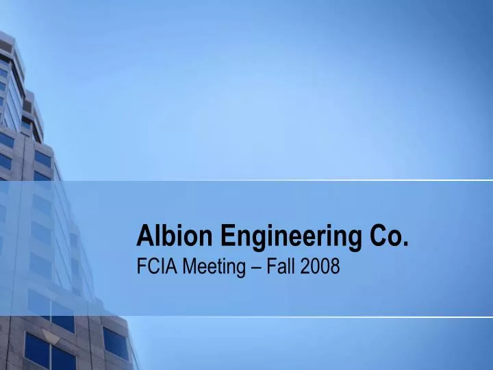 PPT - Albion Engineering Co. PowerPoint Presentation, free download ...