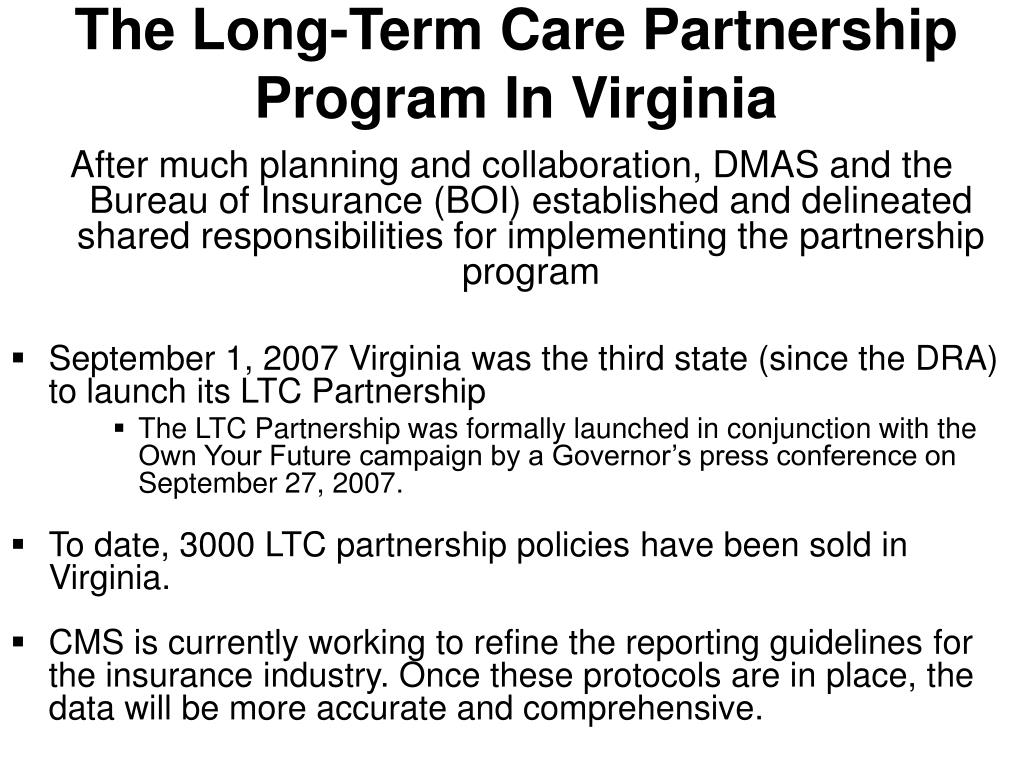 PPT - Virginia’s Long-Term Care Partnership PowerPoint Presentation ...