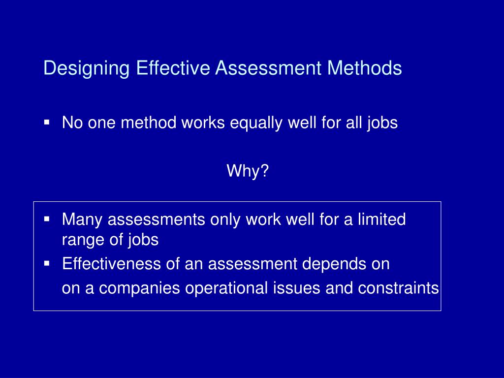 PPT - Choosing Among Different Assessment Methods PowerPoint ...