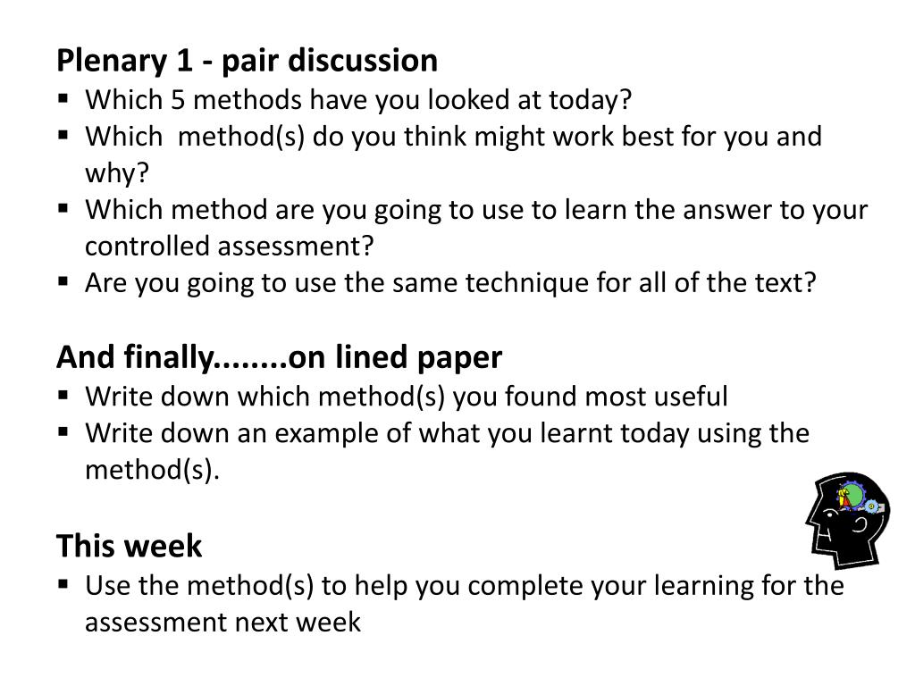 PPT - Memory techniques : 1 Chunking Break your work down into sentence ... PPT - Memory techniques : 1 Chunking Break your work down into sentence ...