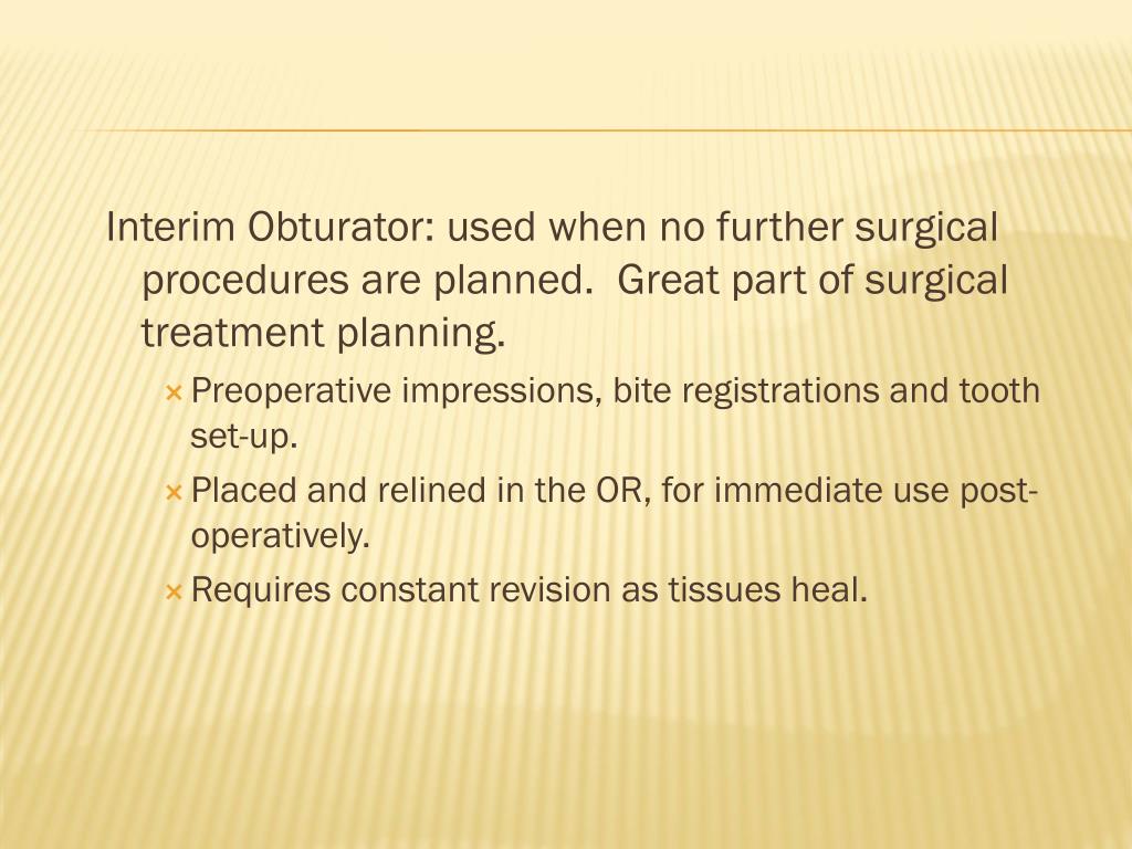 PPT - Palatal Obturators Scott Culpepper, DDS Kings County Hospital ...