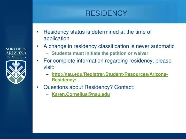 PPT - RESIDENCY PowerPoint Presentation, free download - ID:1818264