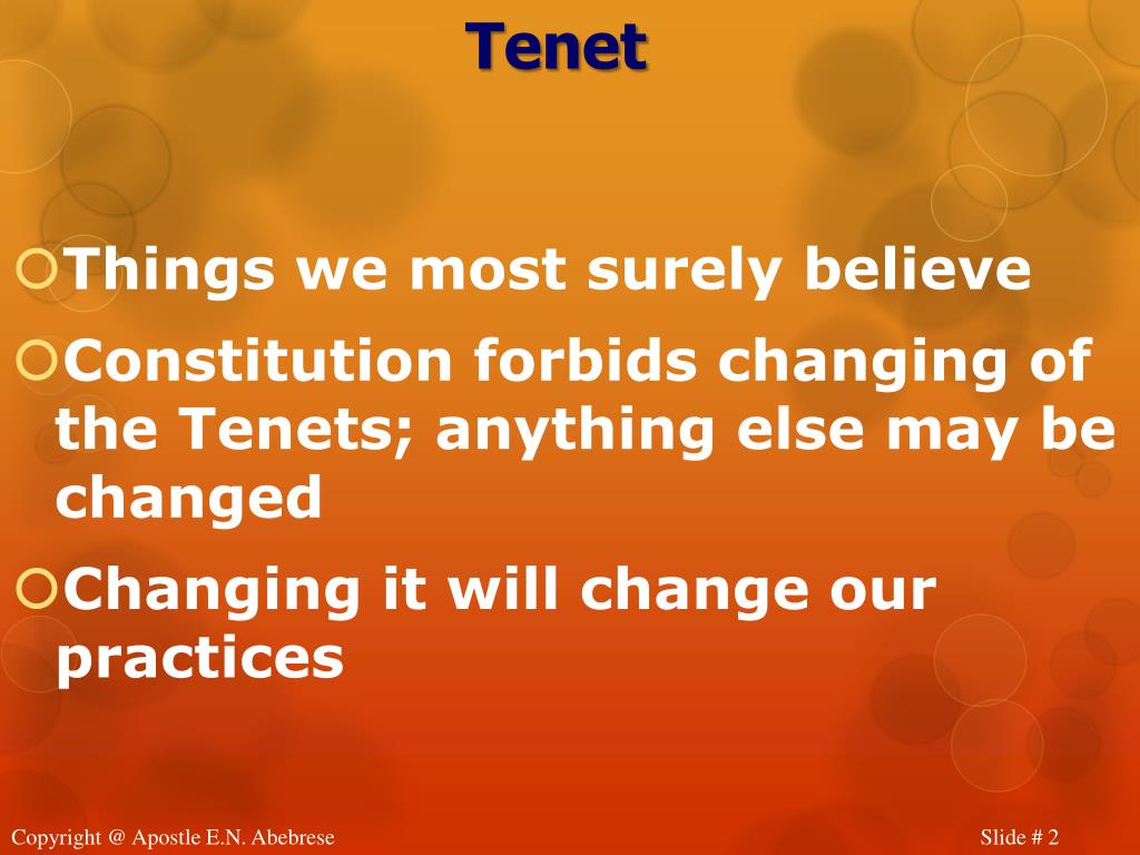 PPT - A SIMPLIFIED FORM OF THE TENETS OF THE APOSTOLIC CHURCH President ...