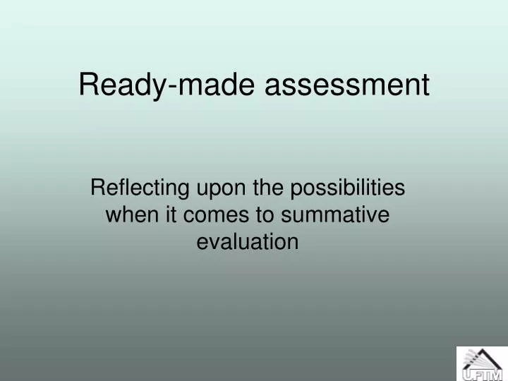 PPT - Ready-made assessment PowerPoint Presentation, free download - ID ...