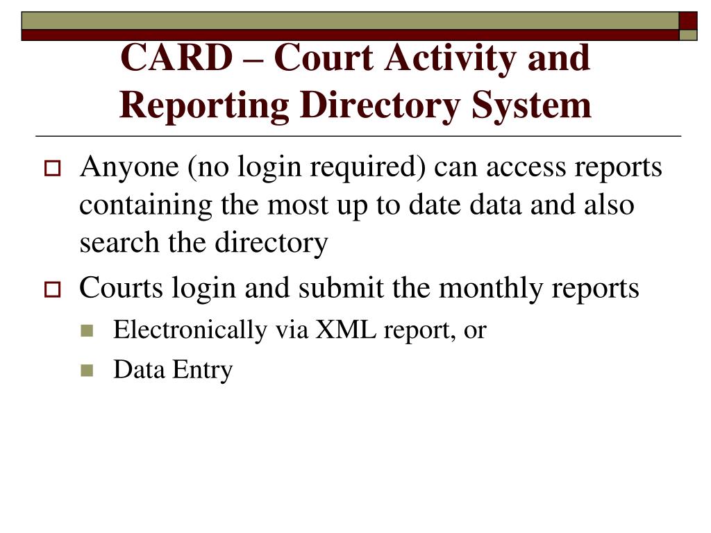 PPT - Judicial Council Monthly Court Activity Reports PowerPoint ...