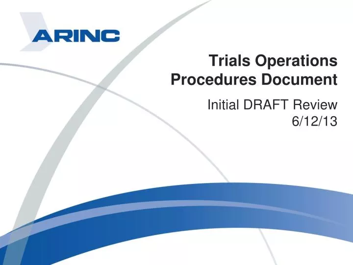 PPT - Trials Operations Procedures Document PowerPoint Presentation ...