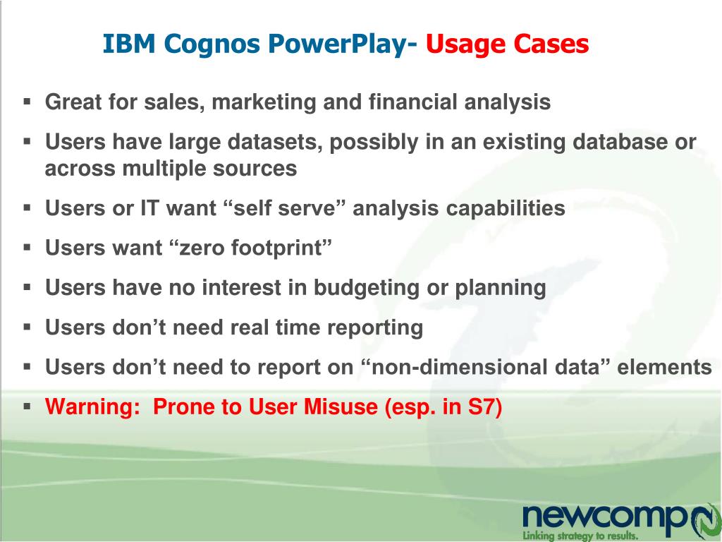 PPT - The Great OLAP Debate! TM1, PowerPlay & DMRs April 29, 2011 ...