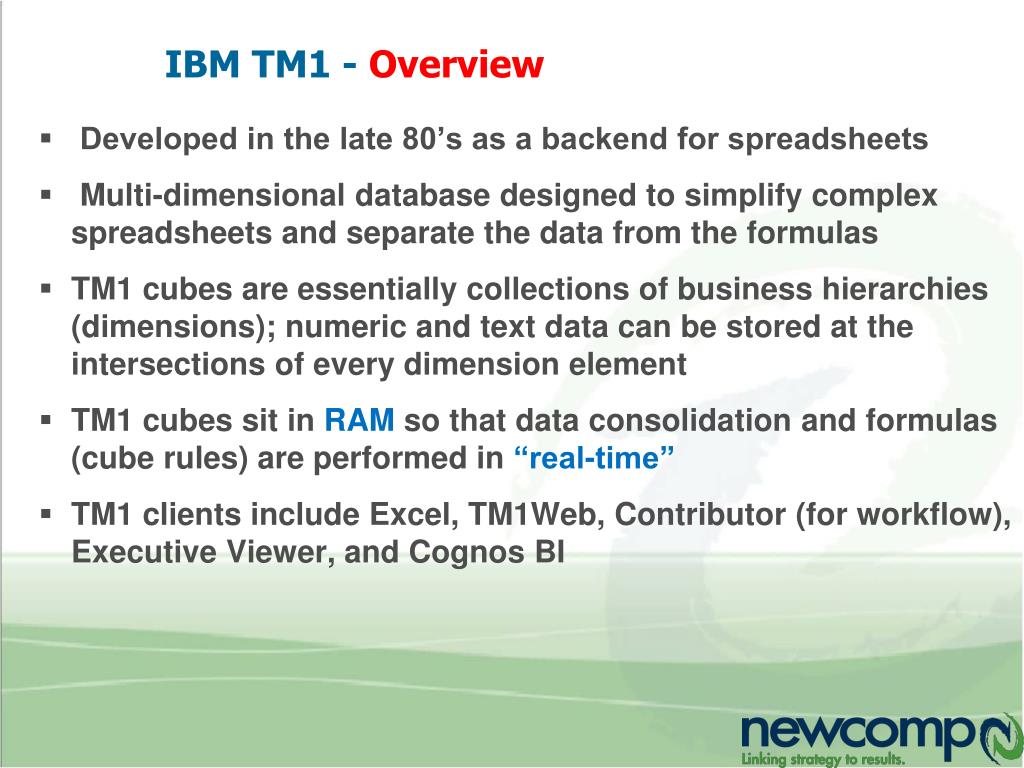 PPT - The Great OLAP Debate! TM1, PowerPlay & DMRs April 29, 2011 ...