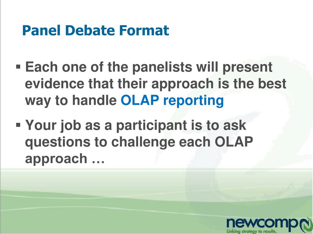 PPT - The Great OLAP Debate! TM1, PowerPlay & DMRs April 29, 2011 ...