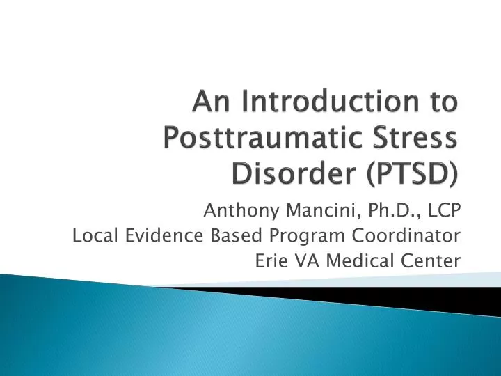PPT - An Introduction to Posttraumatic Stress Disorder (PTSD ...