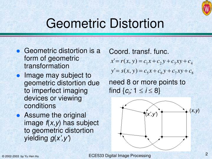 PPT - Image Geometry and Geometric Transformation PowerPoint ...