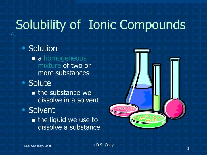 PPT - Solubility of Ionic Compounds PowerPoint Presentation, free ...