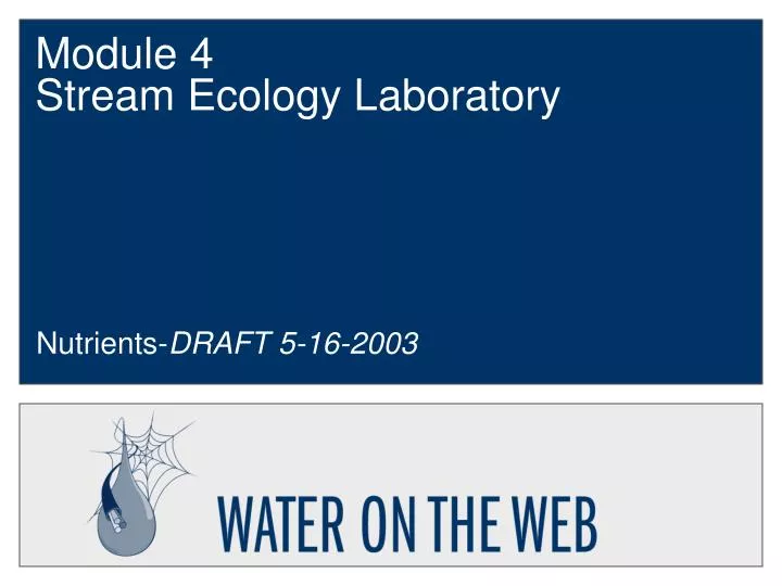 PPT - Module 4 Stream Ecology Laboratory PowerPoint Presentation, free ...