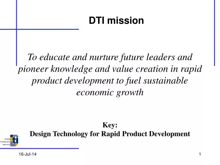 PPT - DTI mission PowerPoint Presentation, free download - ID:1821247