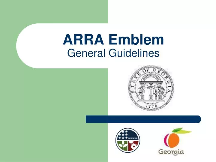 PPT - ARRA Emblem General Guidelines PowerPoint Presentation, free ...