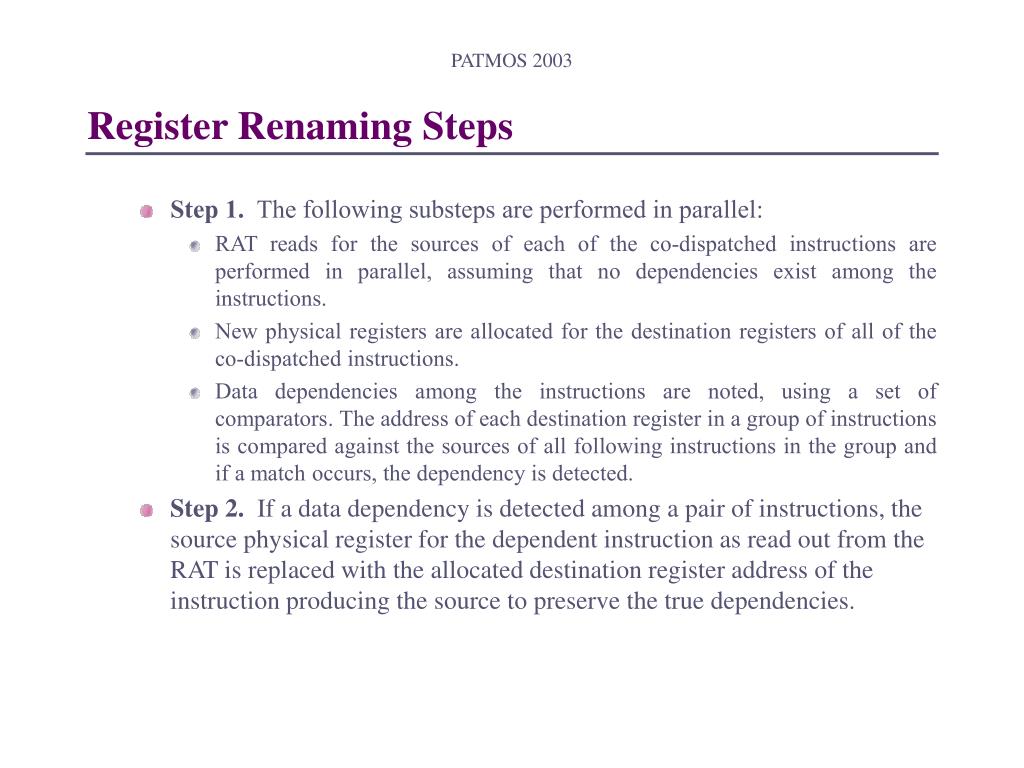 PPT - Energy Efficient Register Renaming PowerPoint Presentation, free ...