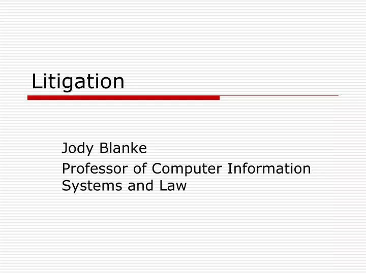 PPT - Litigation PowerPoint Presentation, free download - ID:1821710