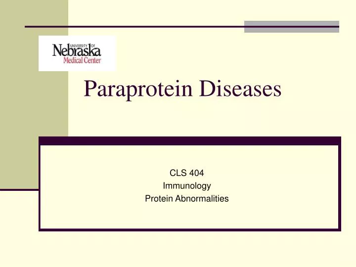 PPT - Paraprotein Diseases PowerPoint Presentation, free download - ID ...