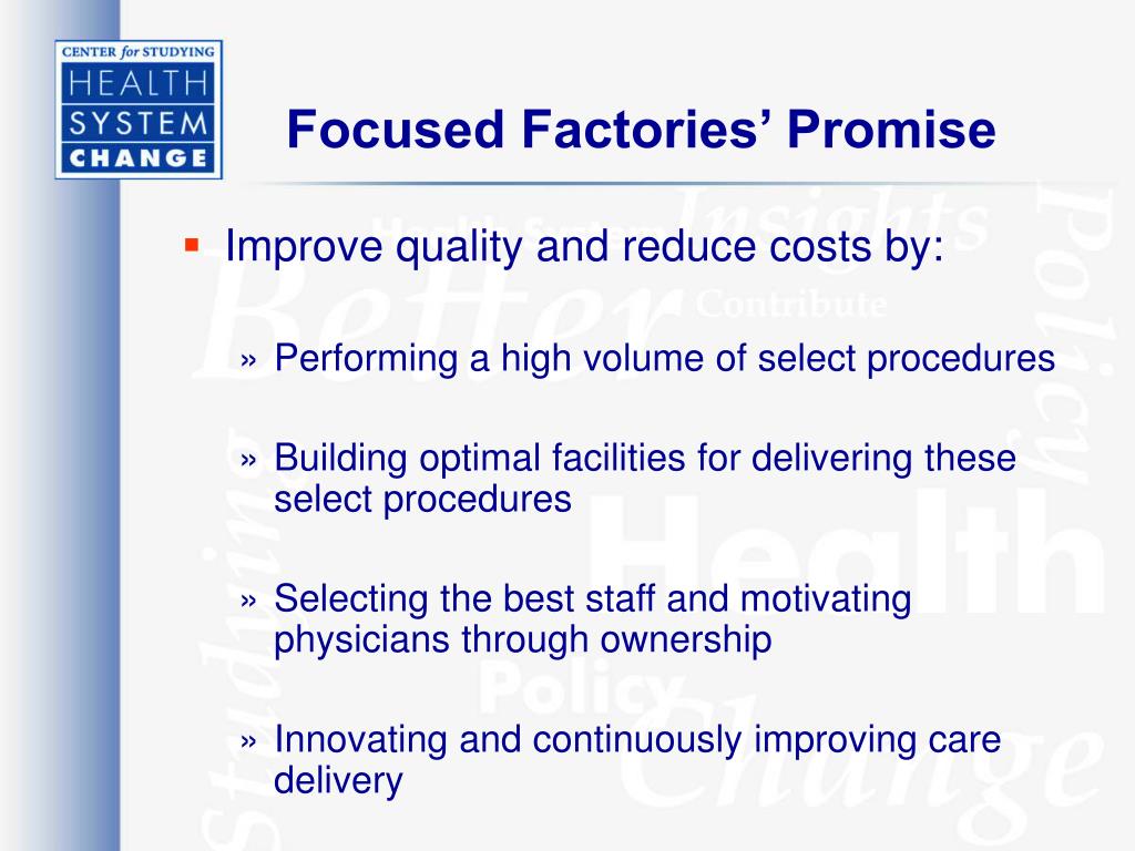 PPT - Specialty Hospitals: Focused Factories or Cream Skimmers ...