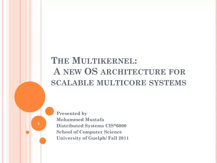 Ppt The Multikernel A New Os Architecture For Scalable Multicore