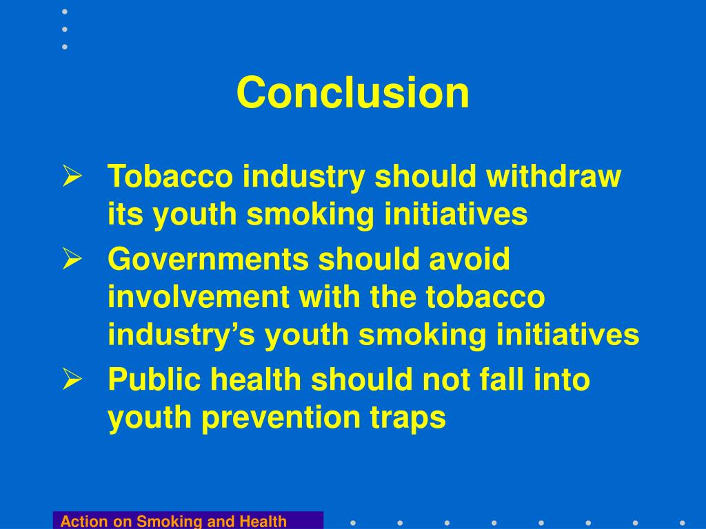 PPT - Tobacco Industry Initiatives on Youth Smoking PowerPoint ...