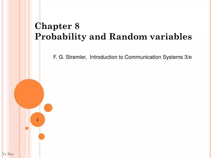 PPT - Chapter 8 Probability and Random variables PowerPoint Presentation - ID:1822637