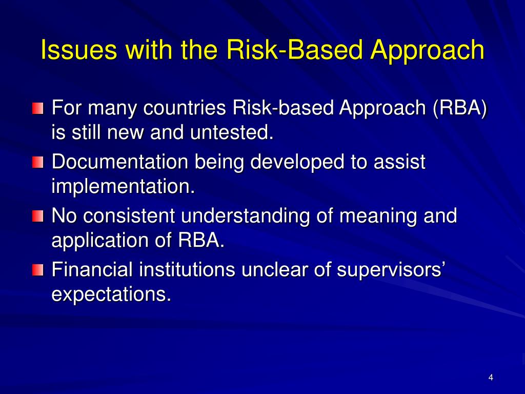 PPT - Risk-Based Approach to AML/CFT Terence Donovan, Financial ...