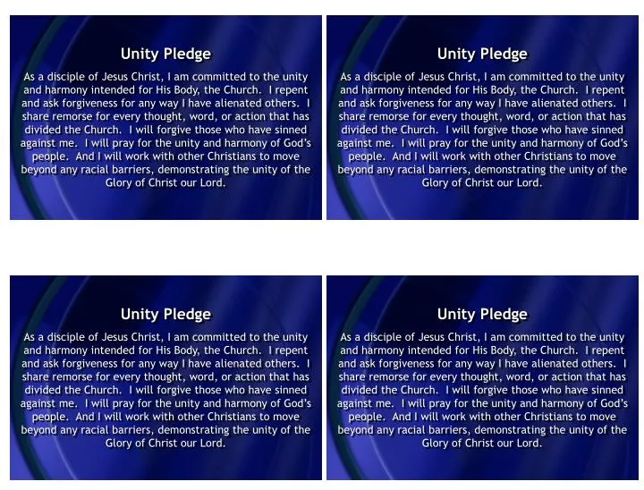 PPT - Unity Pledge PowerPoint Presentation, free download - ID:1823075